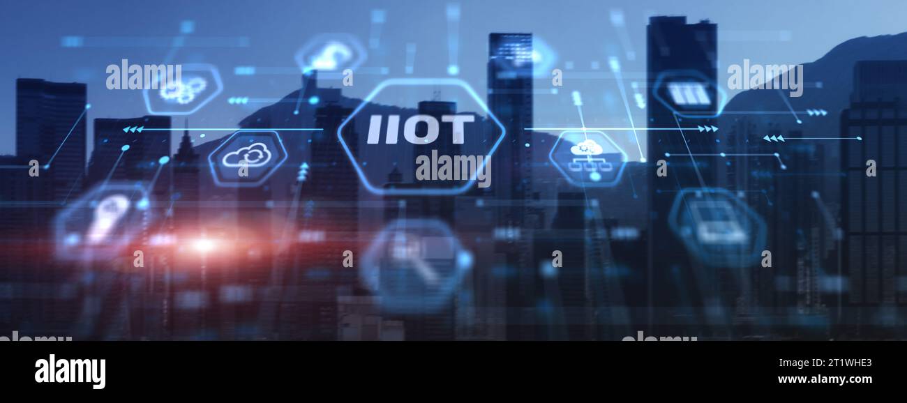 IIOT industrial internet of things concept. Technology and Business ...