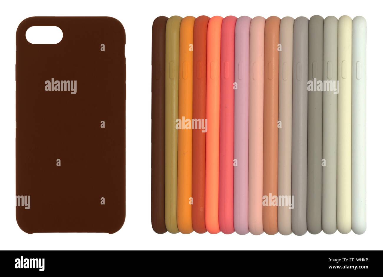 silicone case for phone on white background in isolation Stock Photo ...