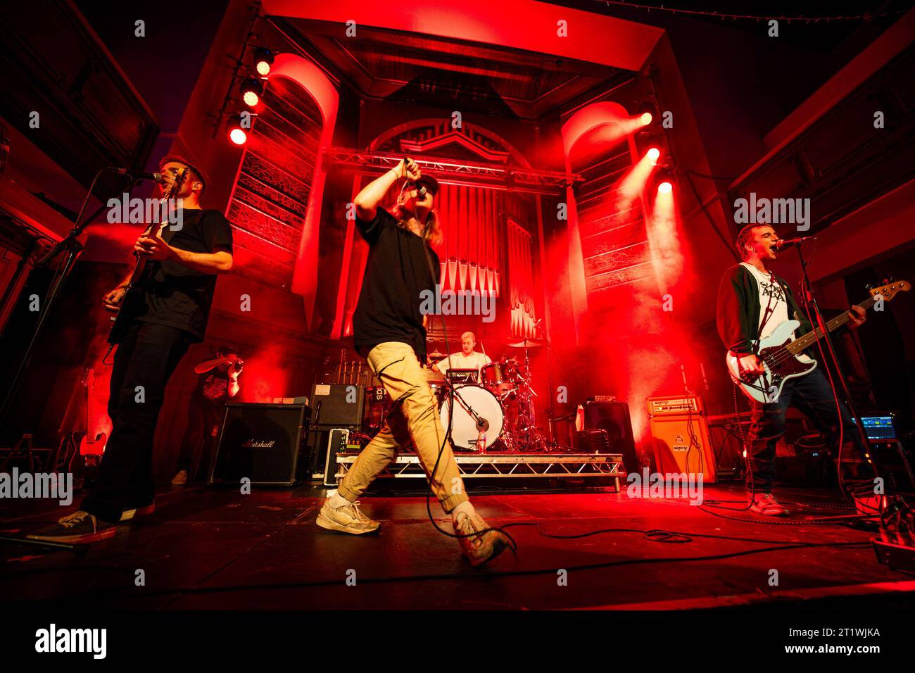 Glasgow, Scotland, UK. 14th Oct, 2023. Pictured: Happydaze The Xcerts ...