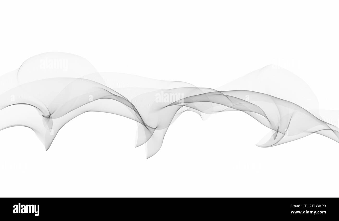 Flowing Dots Particles Wave Pattern Halftone Gradient Curve Shape Isolated On White Background