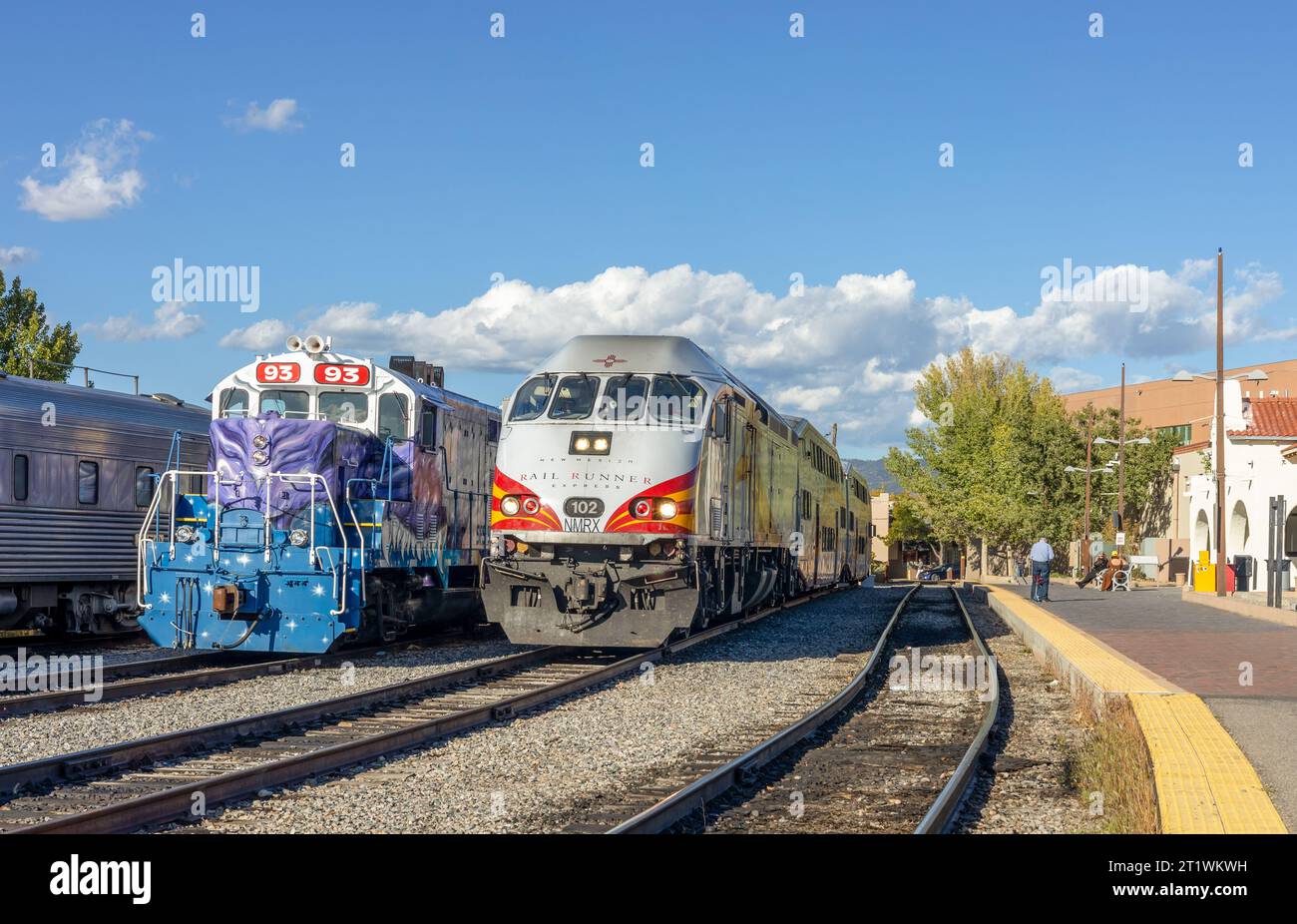 Santa Fe New Mexico - October 6, 2023: The Rail Runner Express, a commuter rail system Stock ...