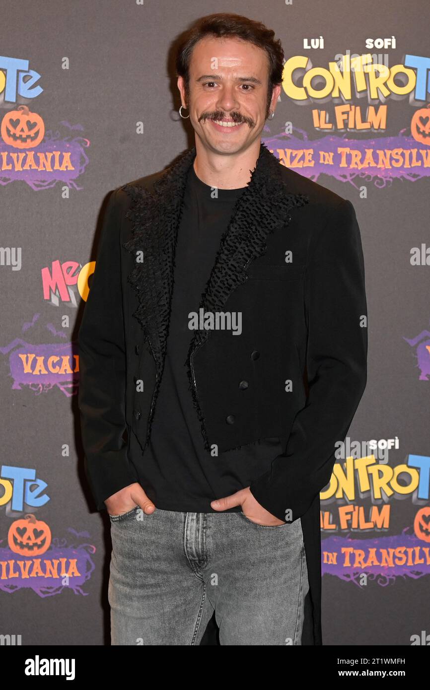 Rome, Italy. 15th Oct, 2023. Angelo Colombo attends the black carpet of ...