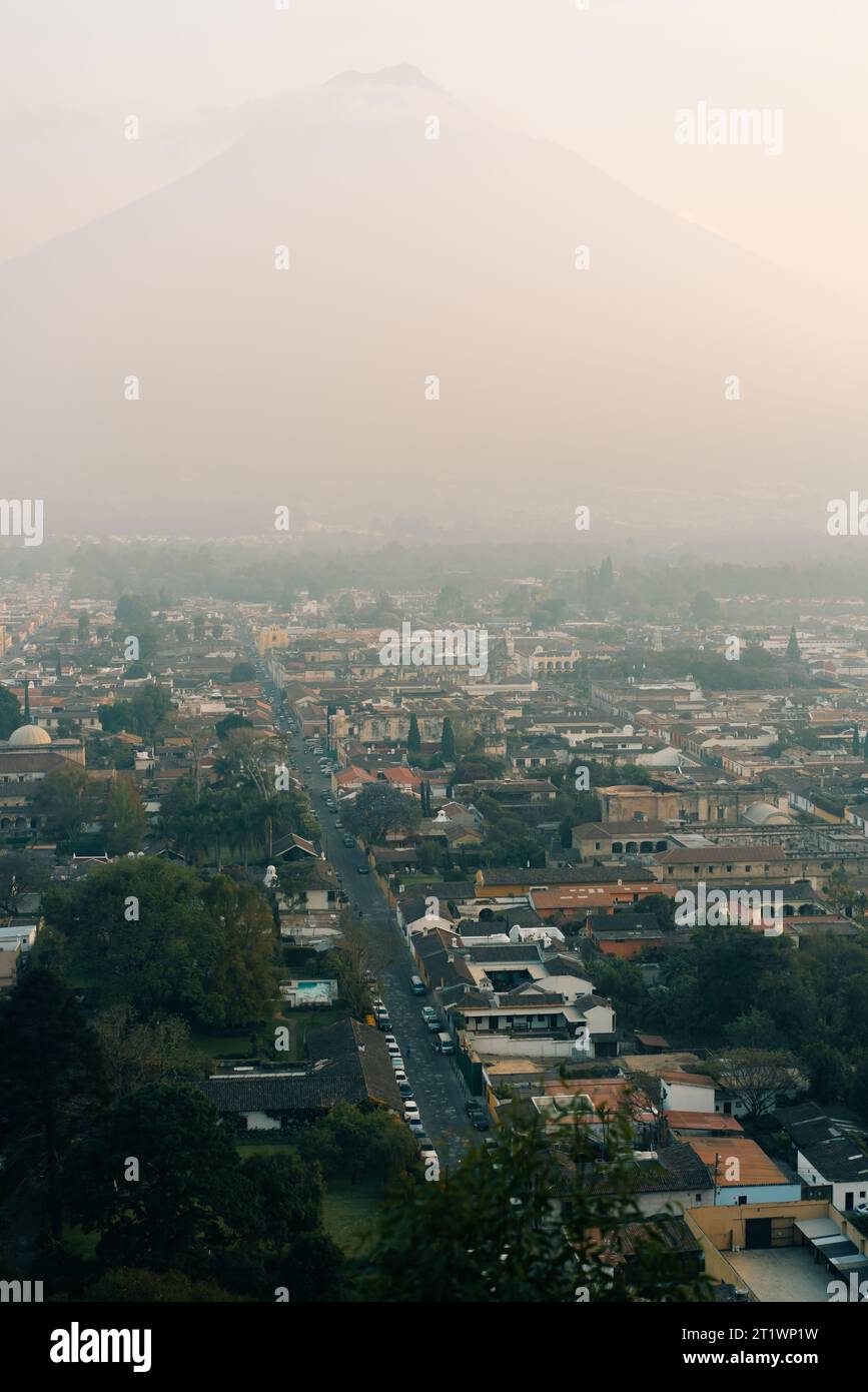 Hill of the cross overlooking Antigua, Guatemala. High quality photo ...