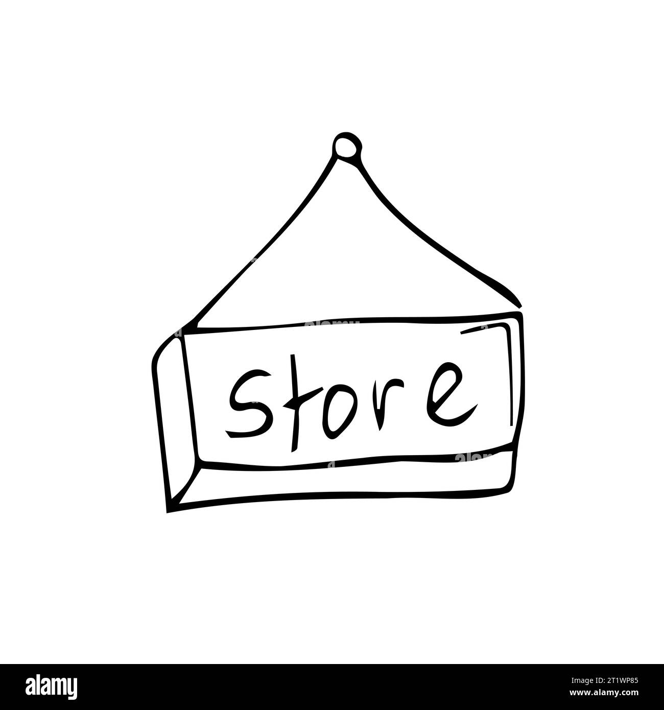 Cartoon open shop sign hi-res stock photography and images - Alamy