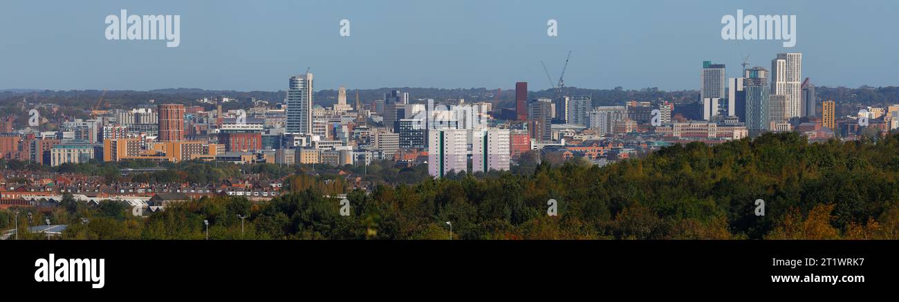 A panoramic view of Leeds City Skyline,West Yorkshire,Uk Stock Photo ...