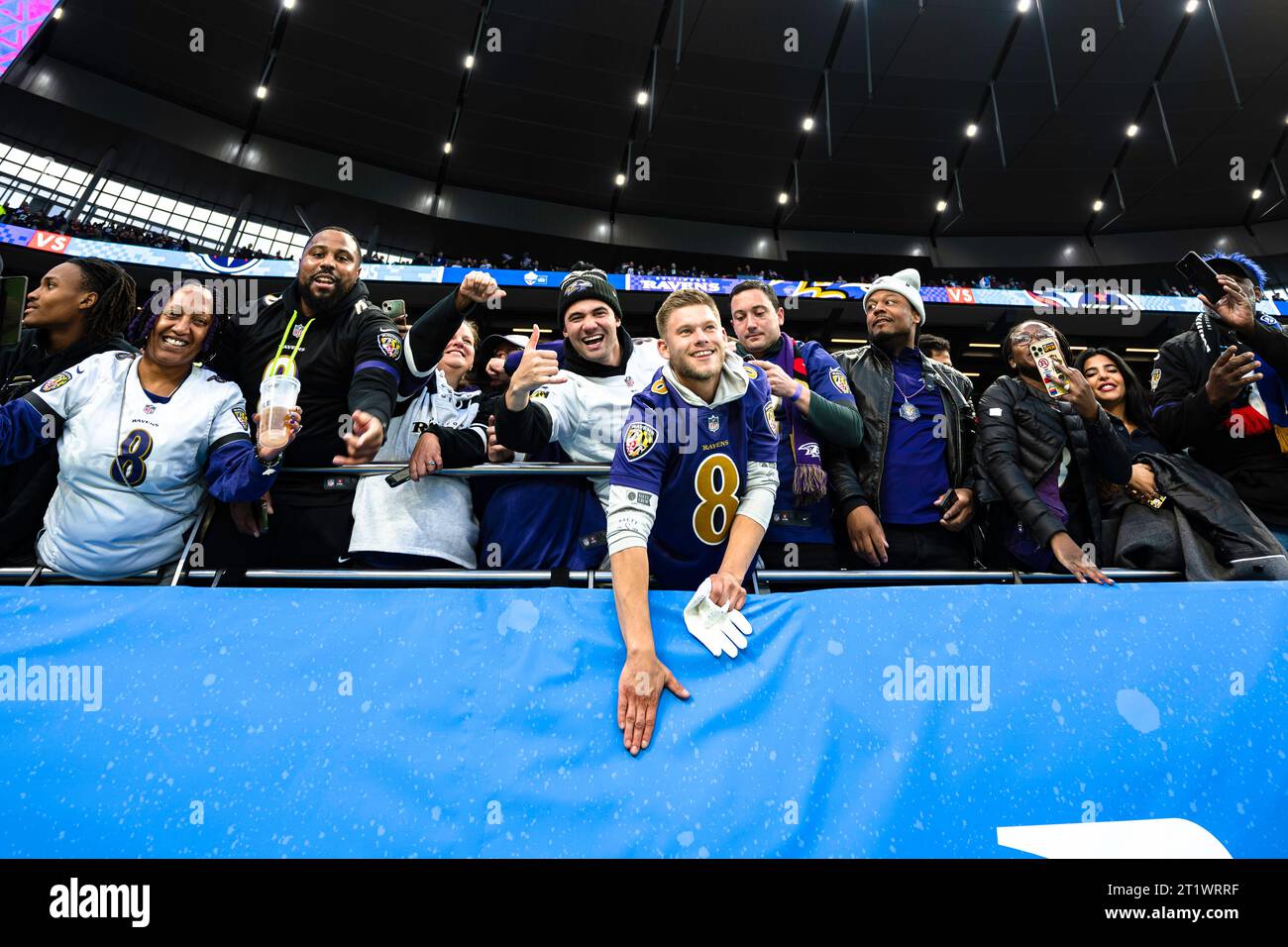 LONDON, UNITED KINGDOM. 15th, Oct 23. The Ravens fans during NFL 2023 ...