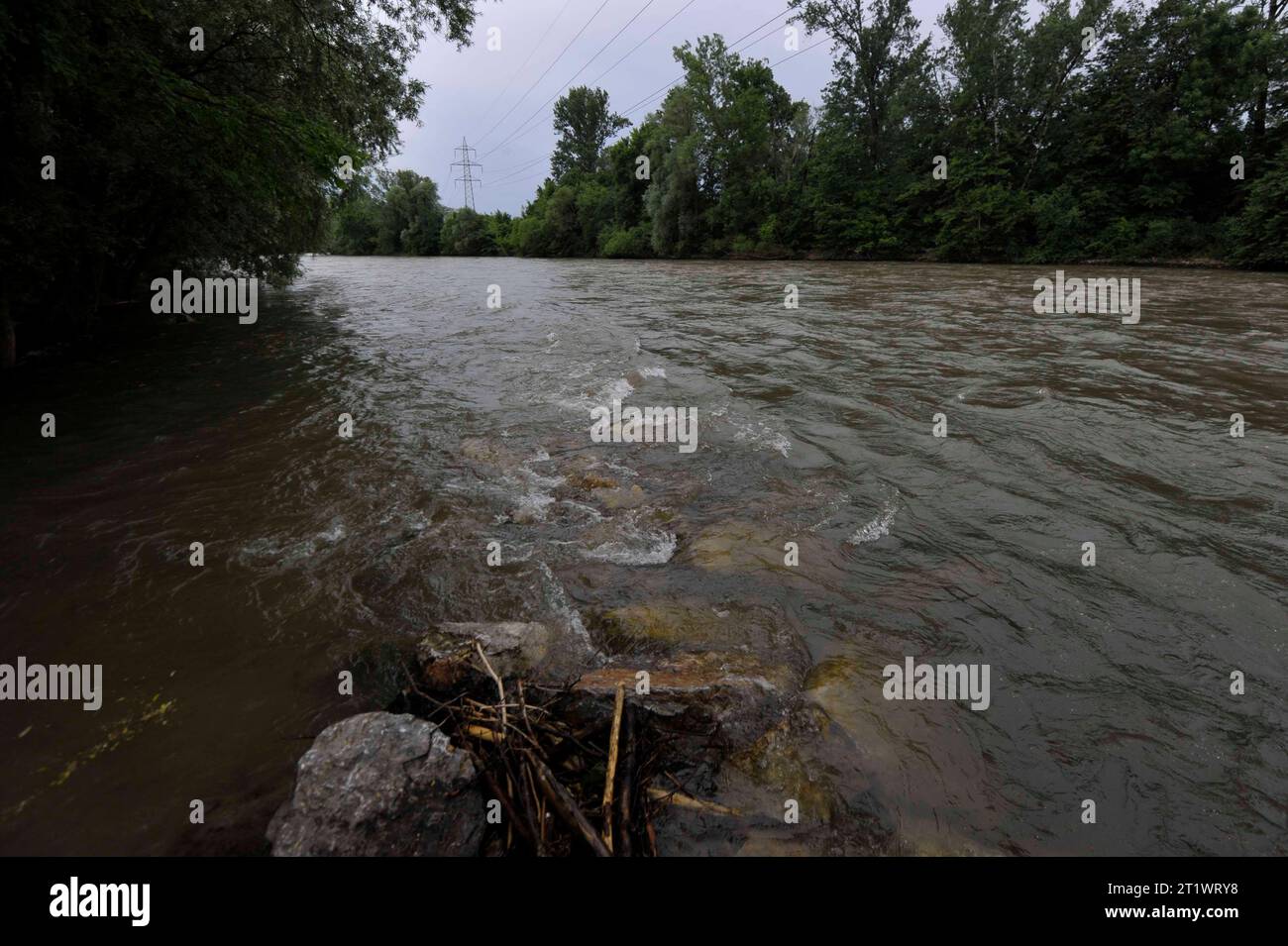 A River With Floating Water, A Natural Watercourse And Landscape A ...