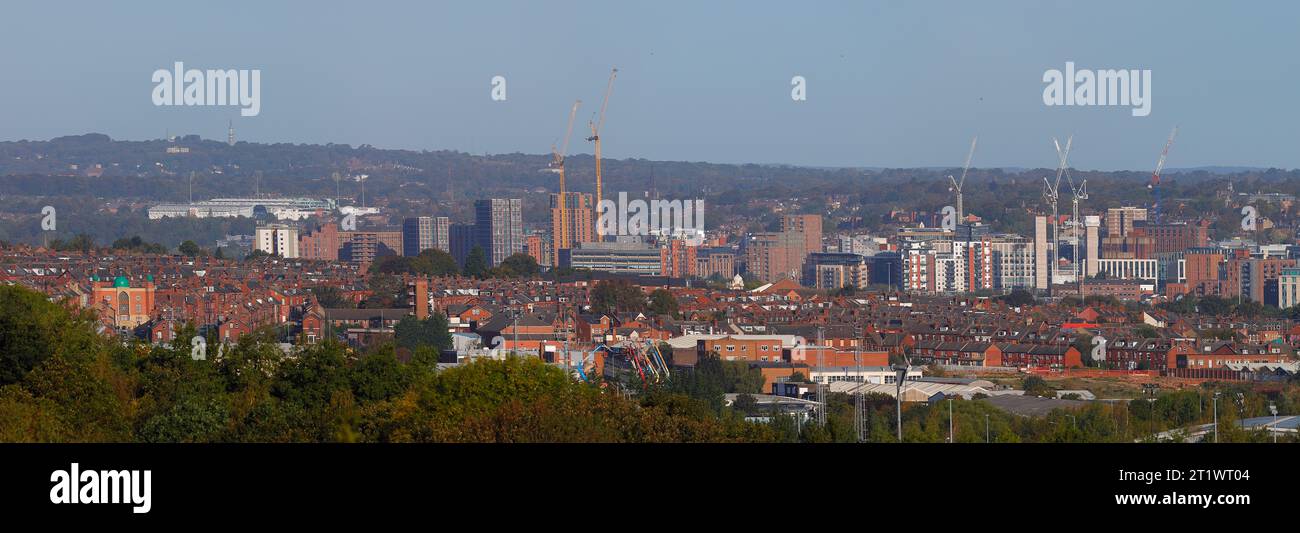 A panoramic view of Leeds City Skyline,West Yorkshire,Uk Stock Photo ...