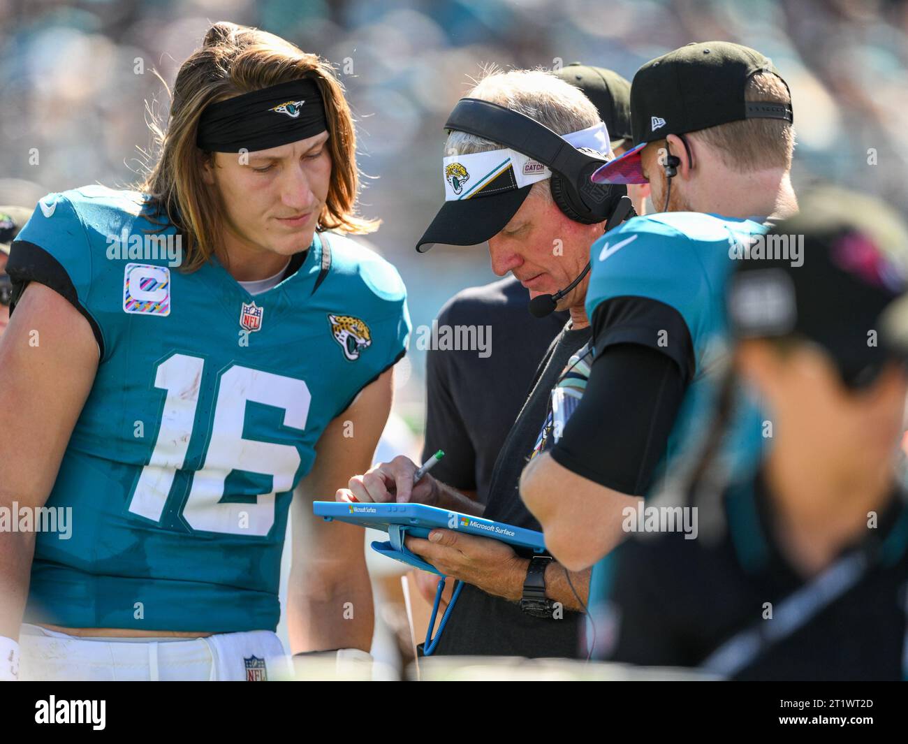 October 15, 2023: Jacksonville Jaguars quarterbacks coach Mike McCoy ...