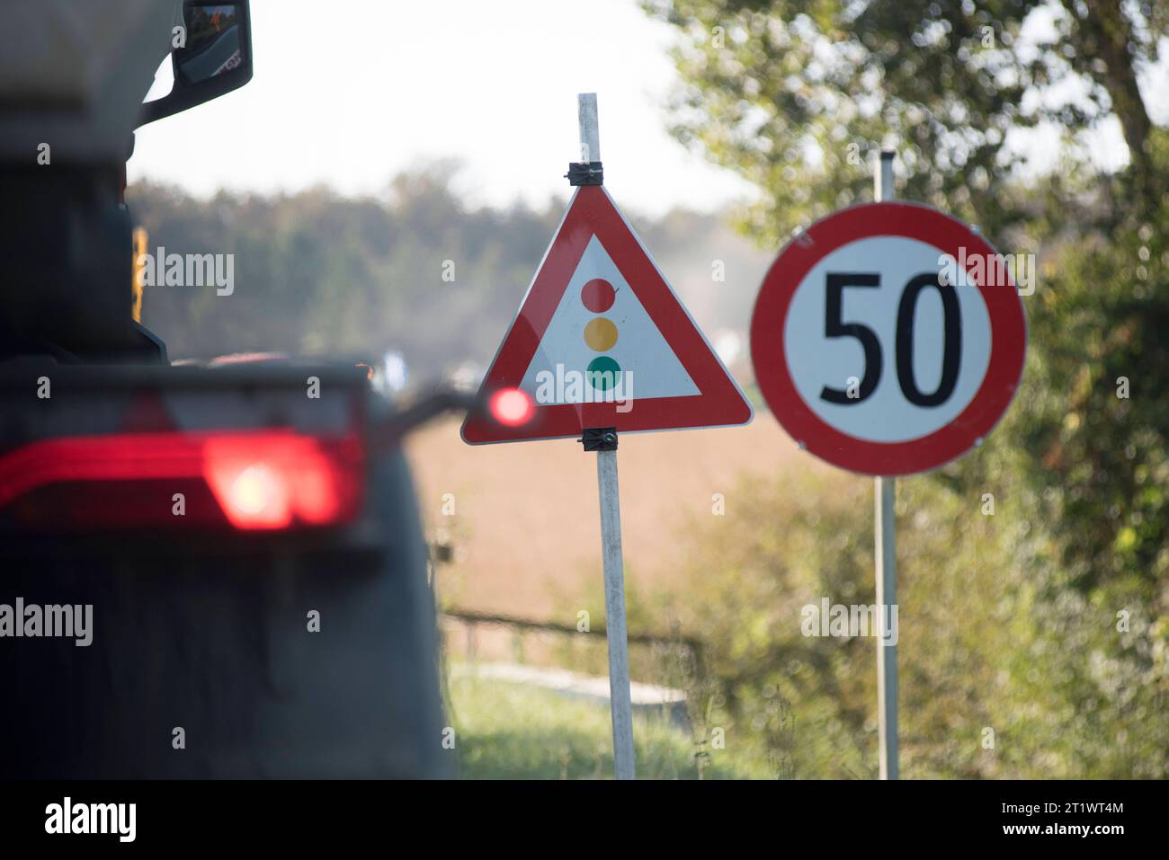 Traffic Calming In Road Traffic, Slowing Down Speed For Safety Traffic ...