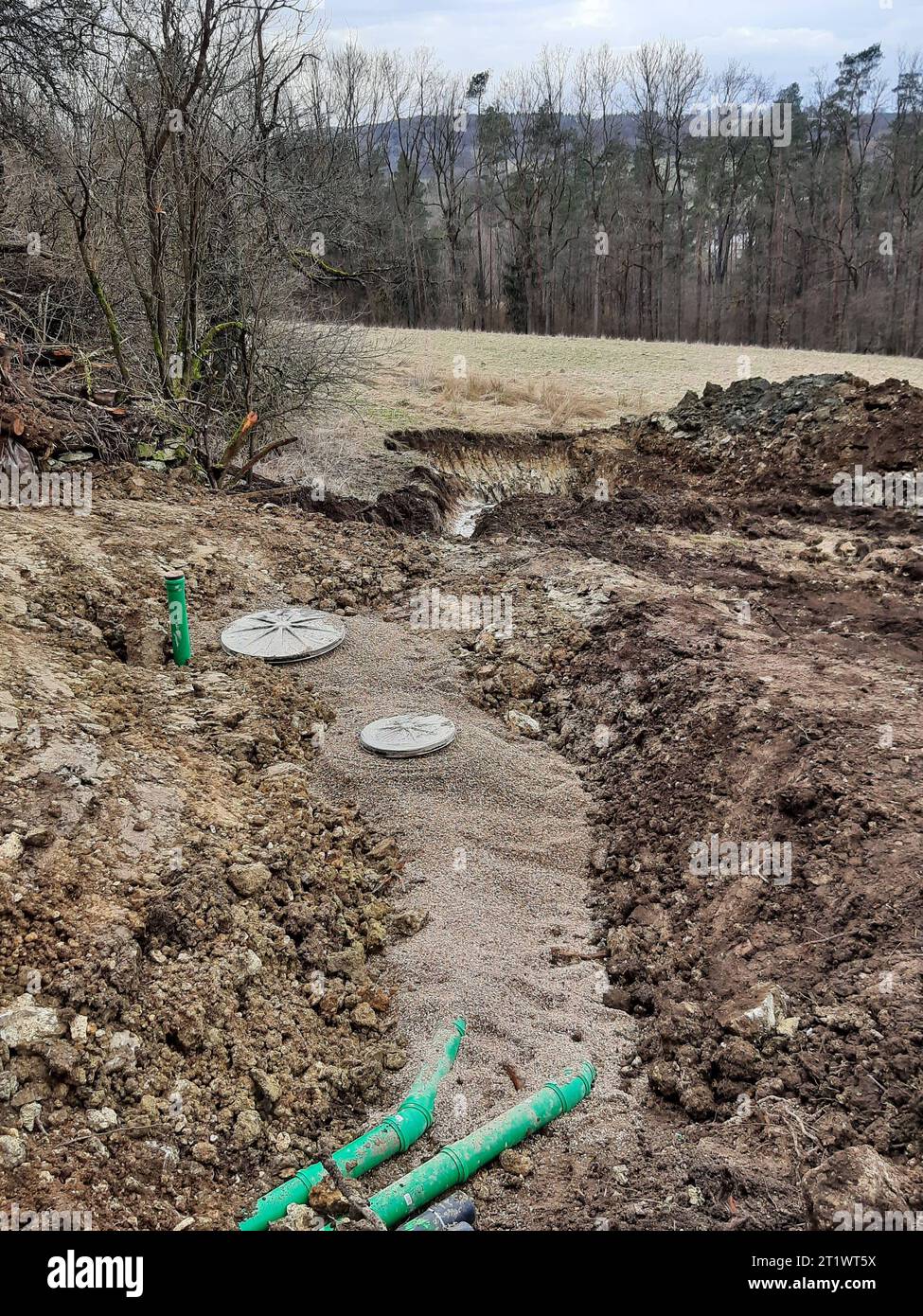 The Canalization Or Sewer Construction For Sewage And Waste Water ...