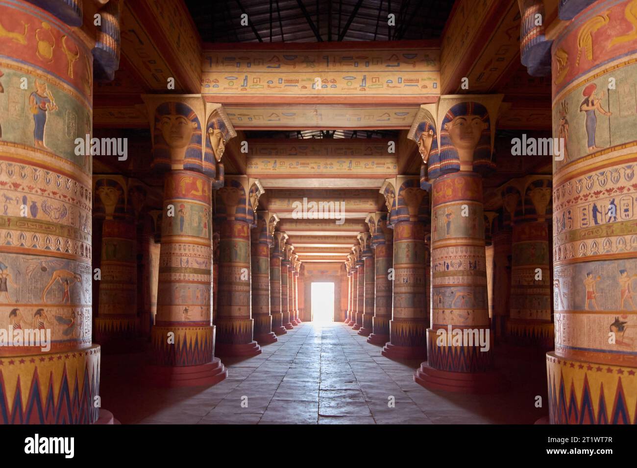 Ouarzazate, Morocco - October 15, 2023: Recreation of an Ancient Egyptian temple: A journey ...
