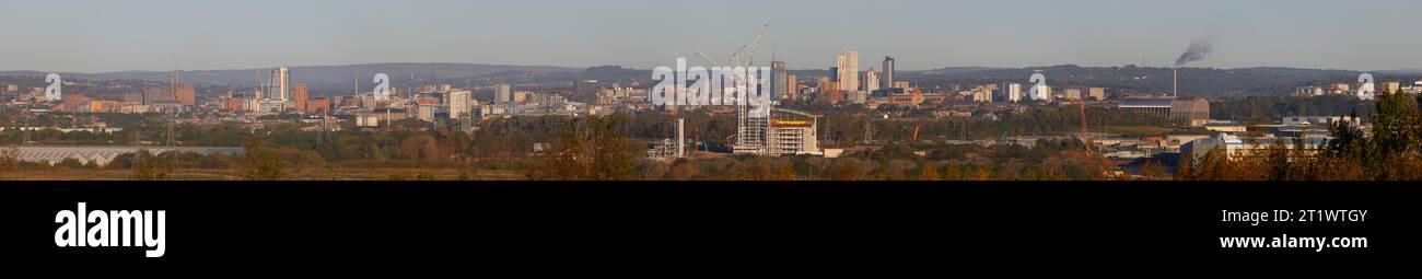 A panoramic view of Leeds City Skyline,West Yorkshire,Uk Stock Photo ...