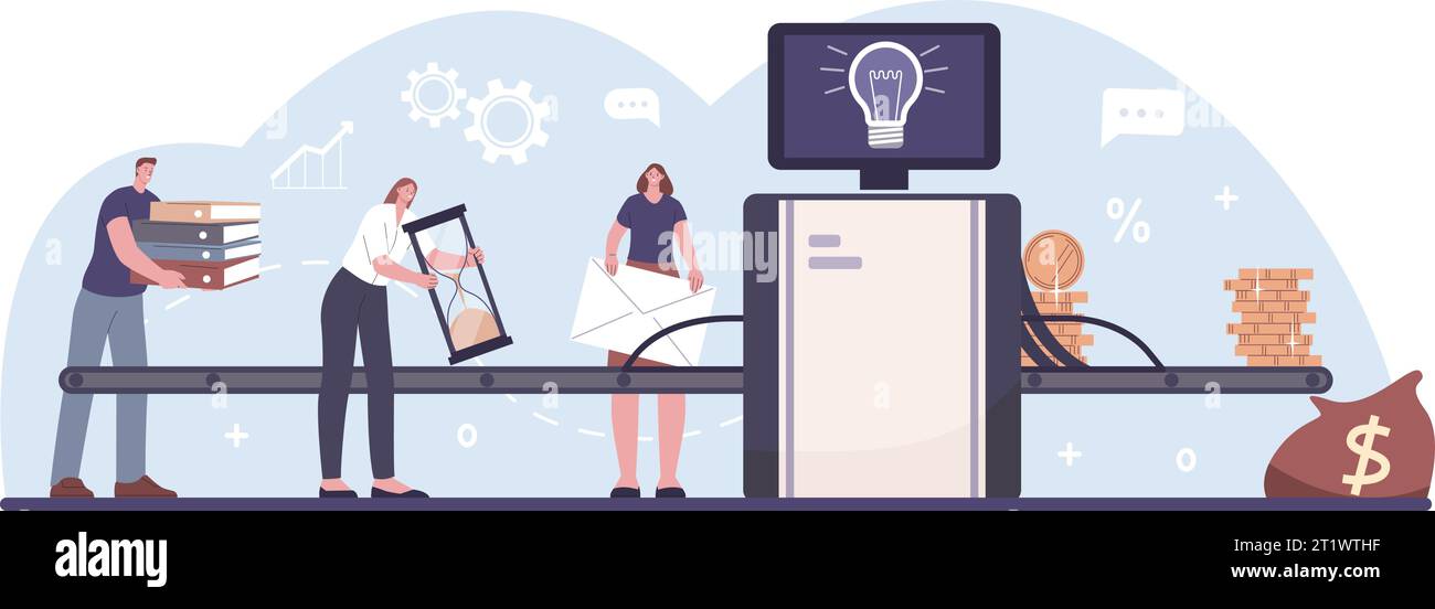 People working together, business deal and ideas converter. Brainstorm ...