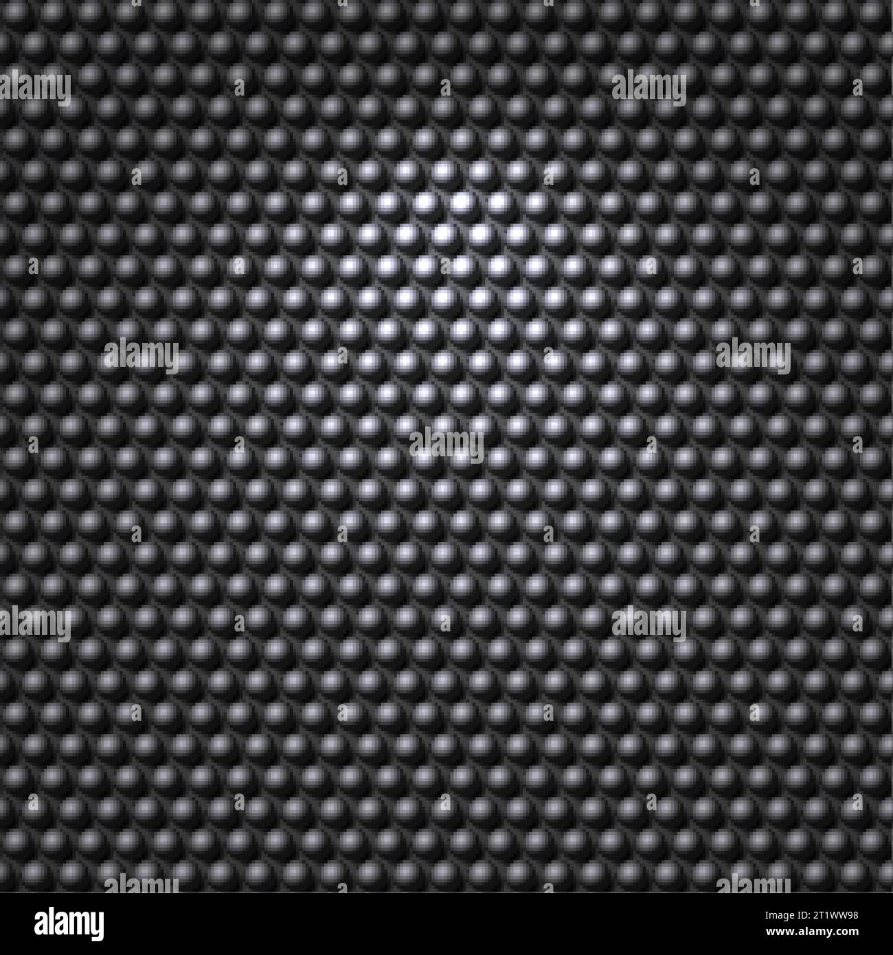 Black Grid with Regular Round Holes, or Spheres with Light Effect ...