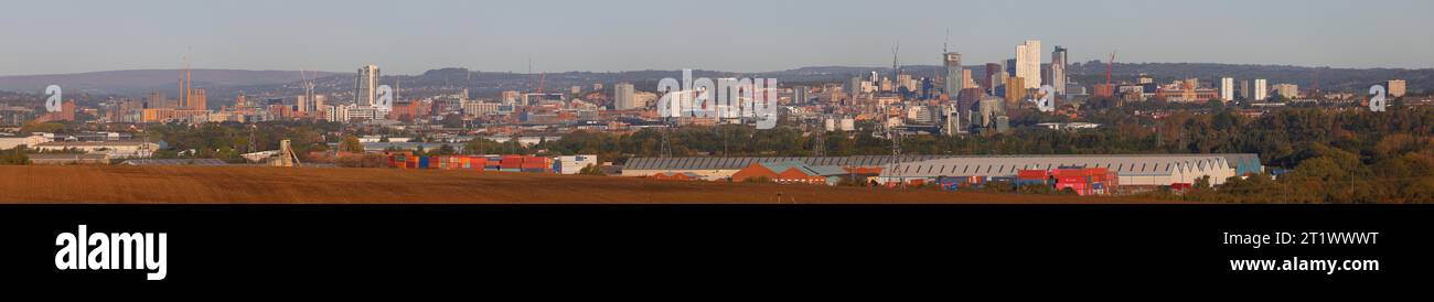 A panoramic view of Leeds City Skyline,West Yorkshire,Uk Stock Photo ...