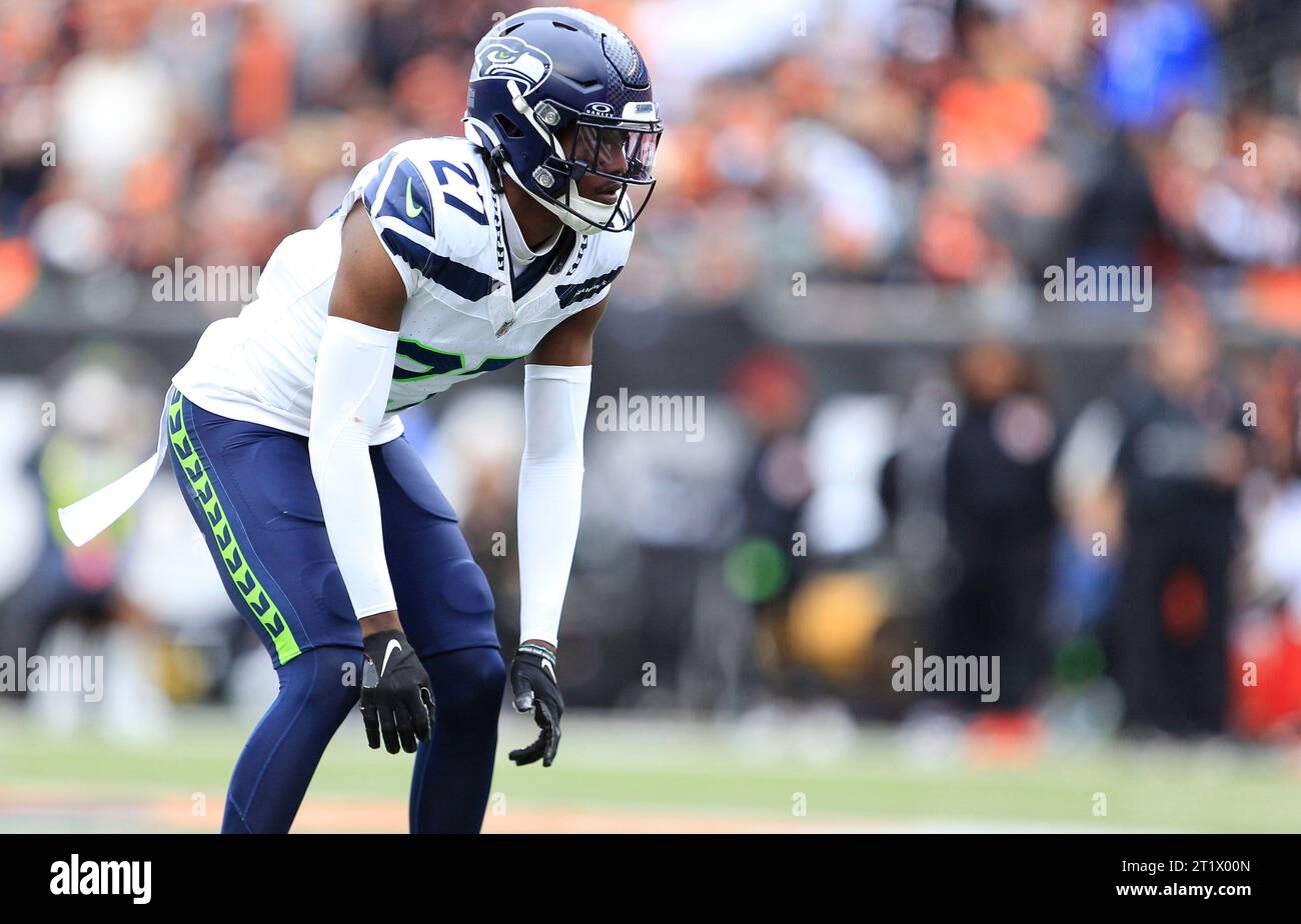Cincinnati, Ohio, USA. 15th Oct, 2023. Seattle Seahawks cornerback Riq ...