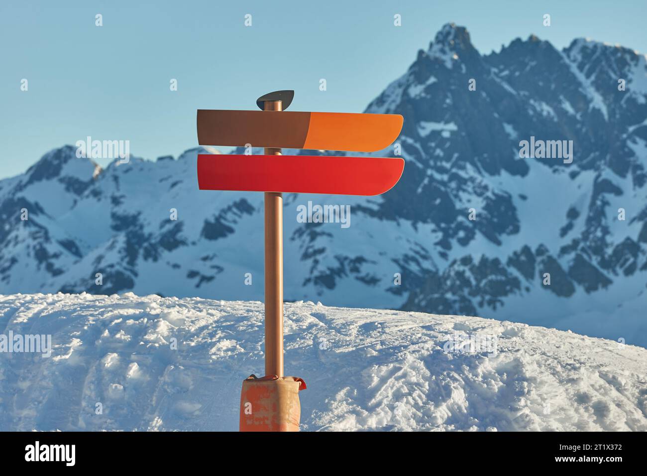 Direction signs in the mountains Stock Photo - Alamy