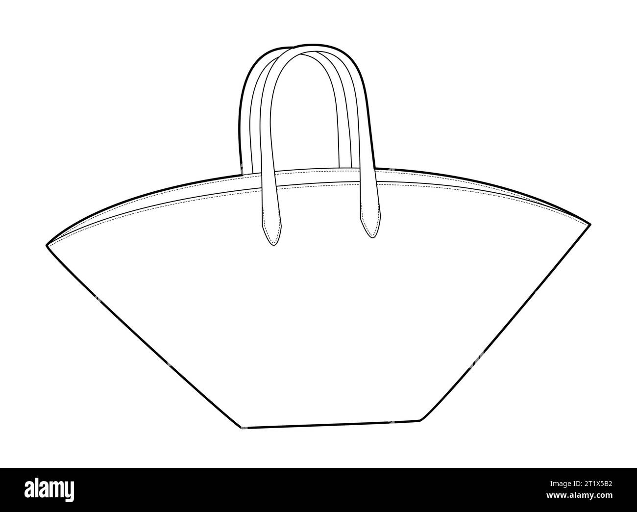 The Fan Silhouette Shoper extreme East-West bag. Fashion accessory ...