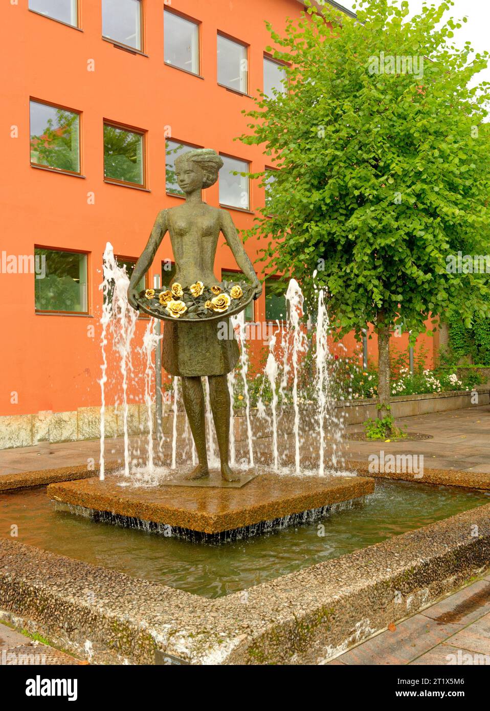 The Rose Maiden Statue in Molde Stock Photo - Alamy