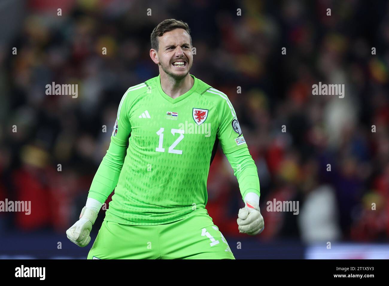 Cardiff, UK. 15th Oct, 2023. Danny Ward, the goalkeeper of Wales ...