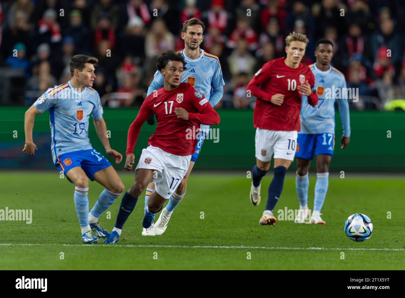 Oslo, Norway 15 October 2023 Oscar Bobb of Norway and Manchester City ...