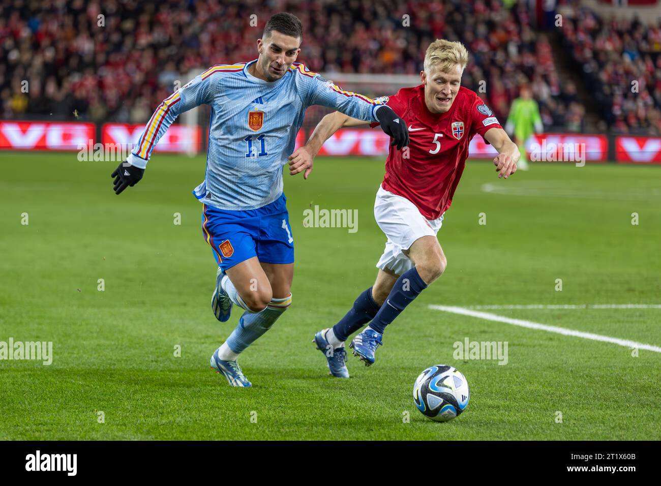 Oslo, Norway 15 October 2023 Ferran Torres of Spain and Barcelona fc ...