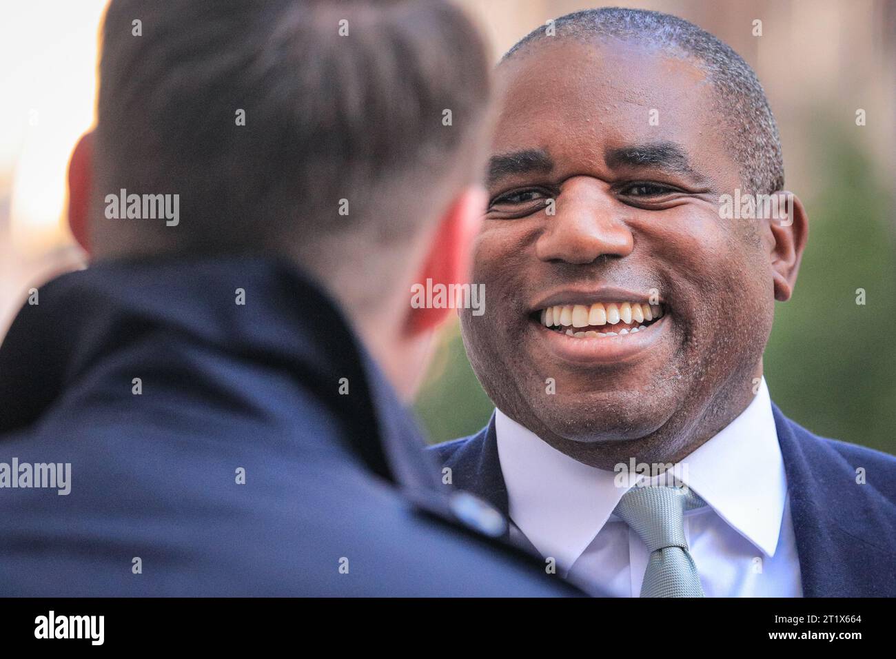 London, UK. 15th Oct, 2023. David Lammy, Shadow Foreign Secretary, at ...