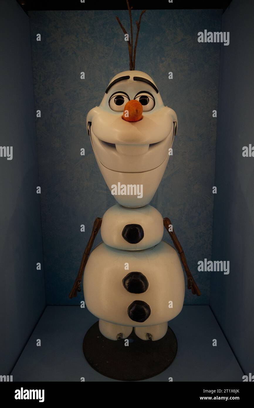 Olaf from Frozen at the Disney100 exhibition Stock Photo - Alamy