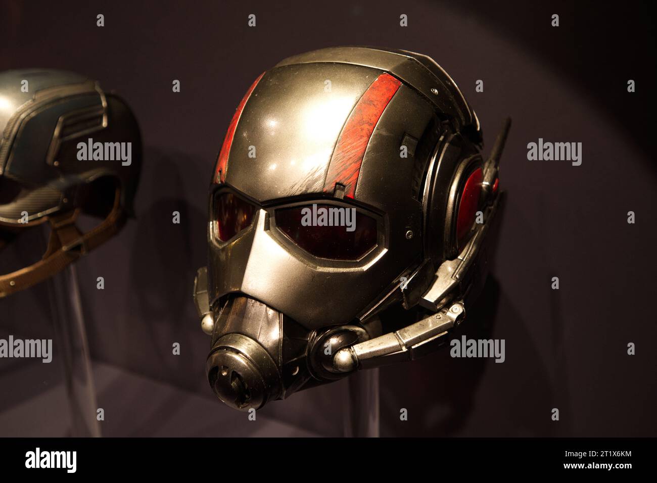 Ant-Man helmet at the Disney100 exhibition Stock Photo - Alamy