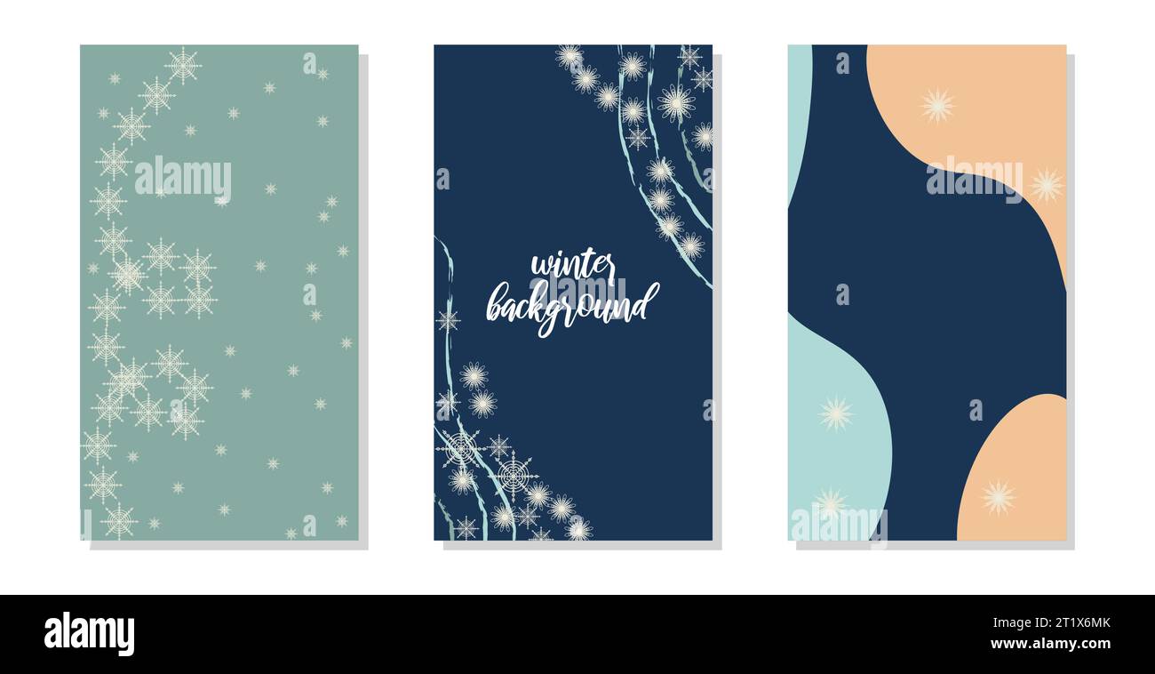 Background in social networks stories winter theme. Abstract winter ...