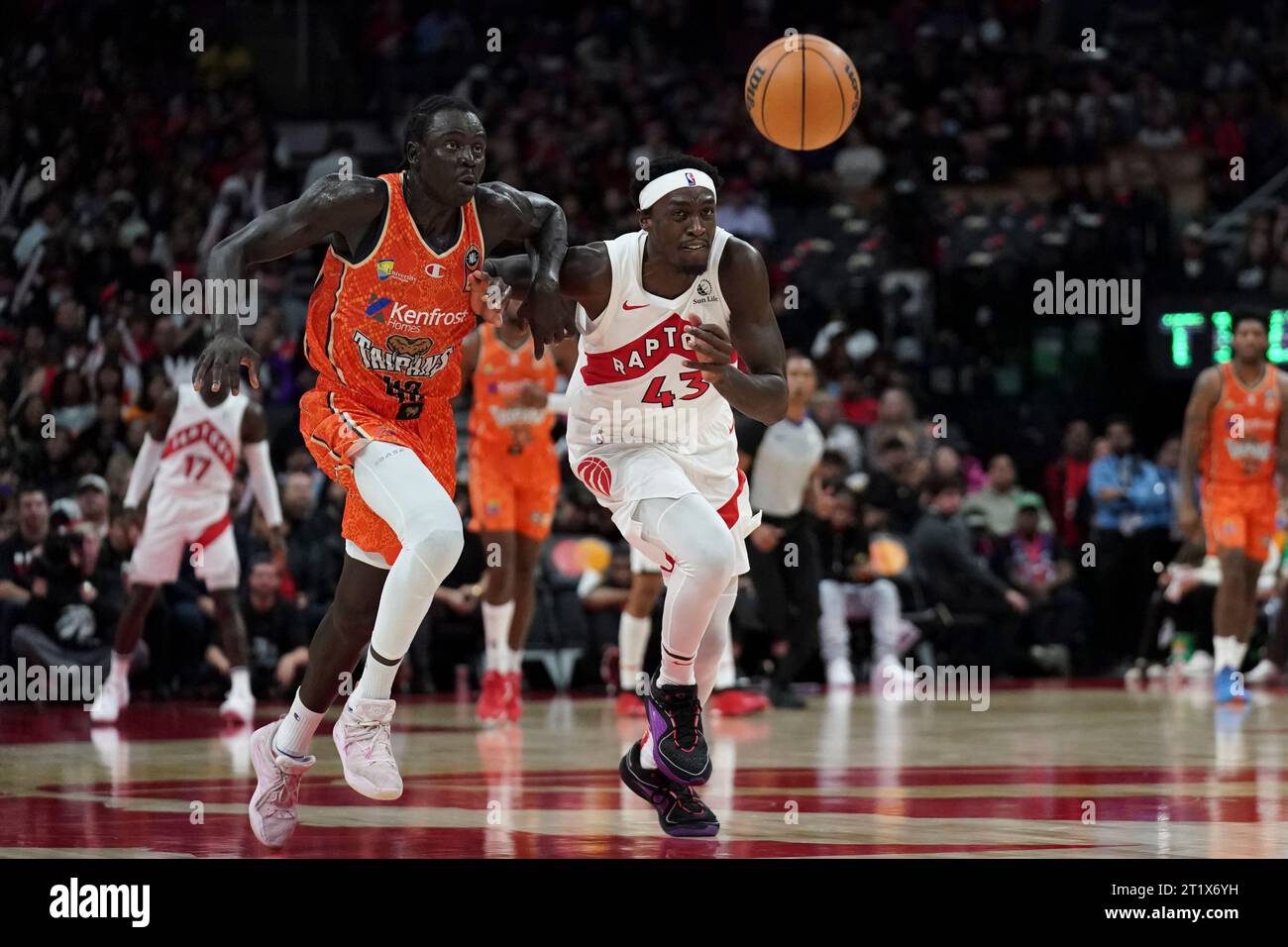 Toronto, Canada. 15th Oct, 2023. Toronto Raptors forward Pascal Siakam ...