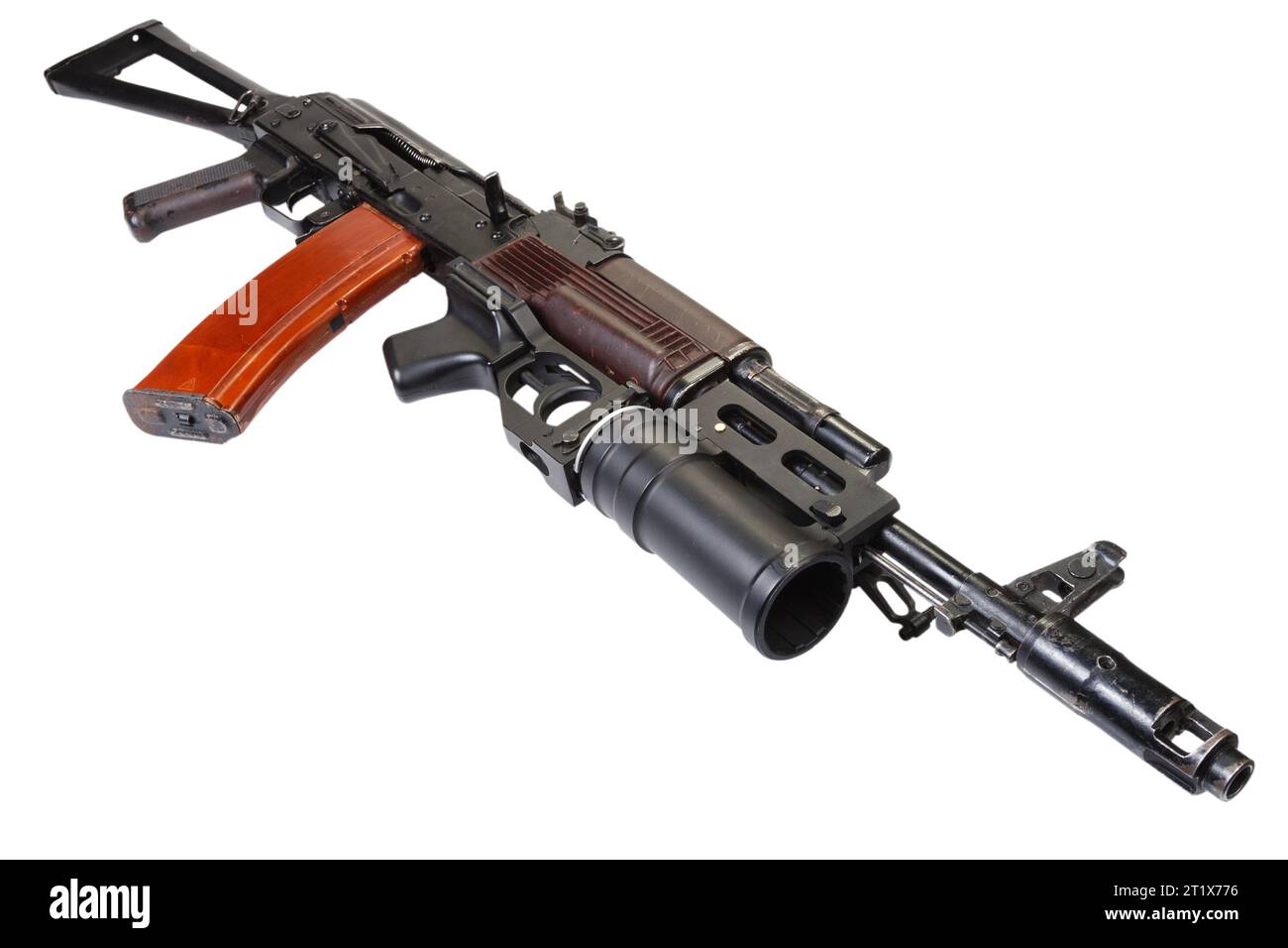 Kalashnikov AK 74 with GP-25 grenade launcher isolated on white Stock ...