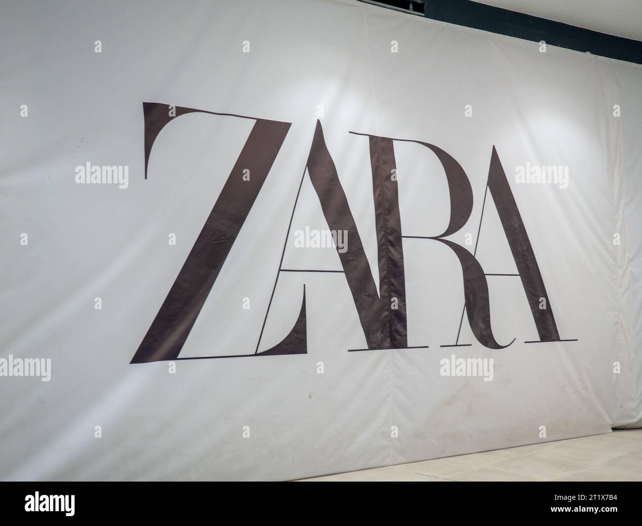 Batumi, Georgia.10.10.2023 Shopping center corridors. Zara store before ...