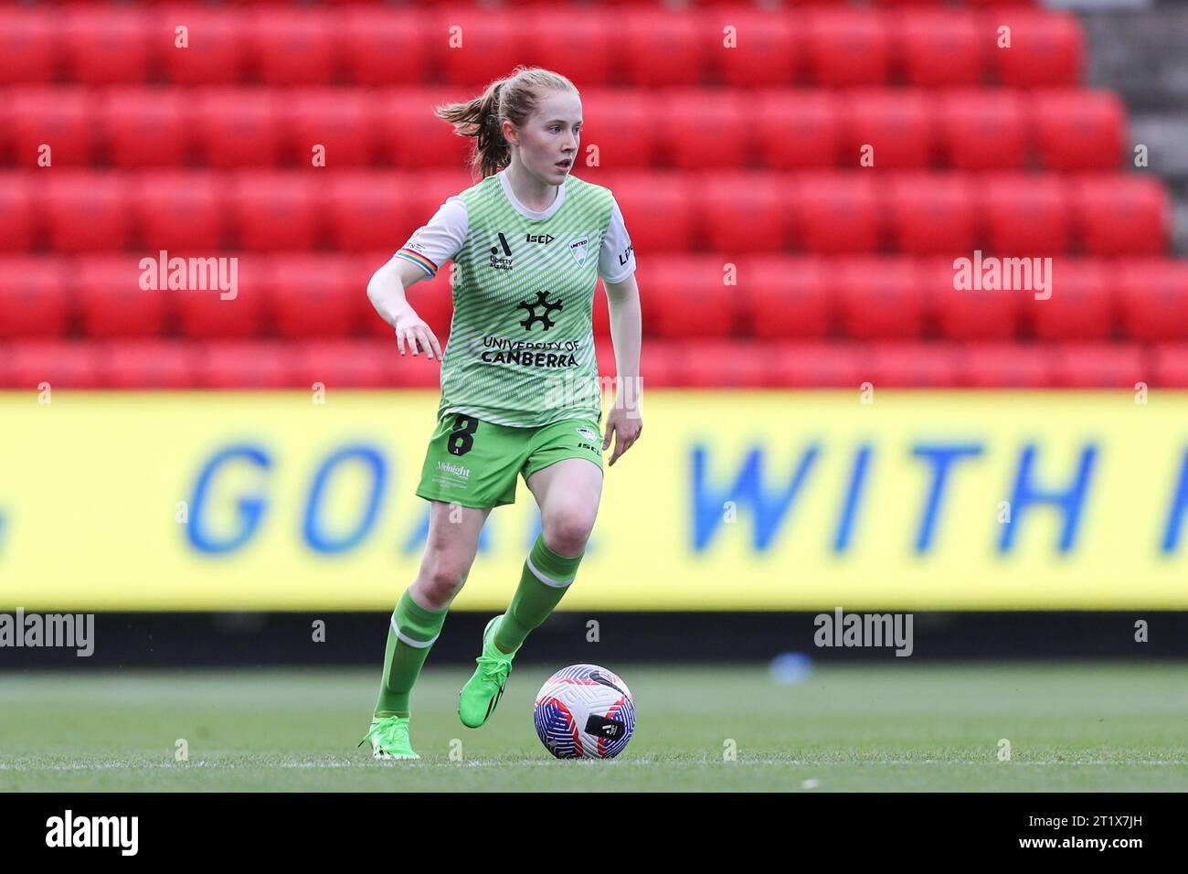 Adelaide, Australia. 15th Oct, 2023. Sasha Grove of Canberra United ...