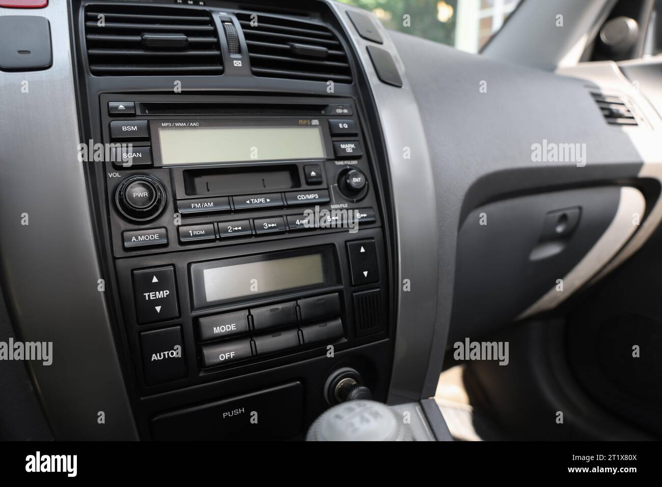 View of automotive head unit in car Stock Photo - Alamy