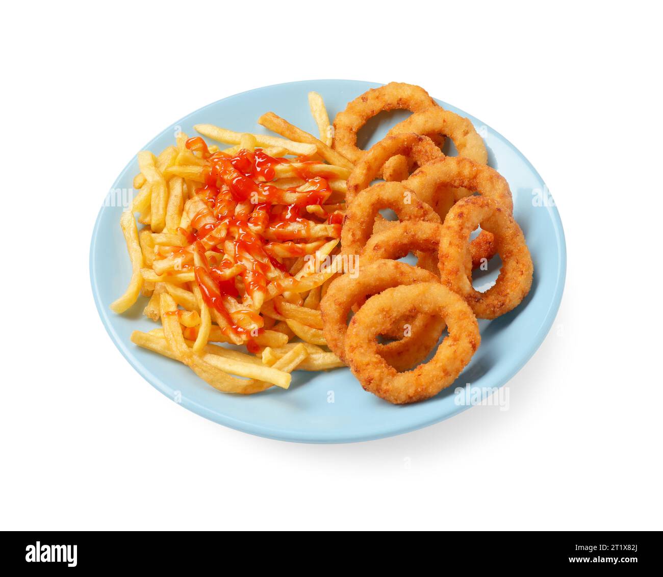 Onion rings french fries Cut Out Stock Images & Pictures - Alamy