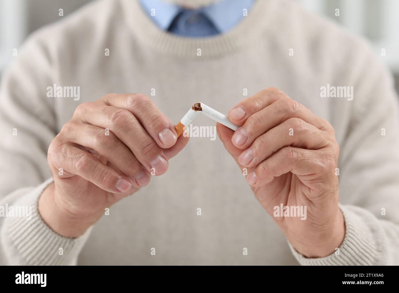Closeup breaking cigarette hi-res stock photography and images - Alamy