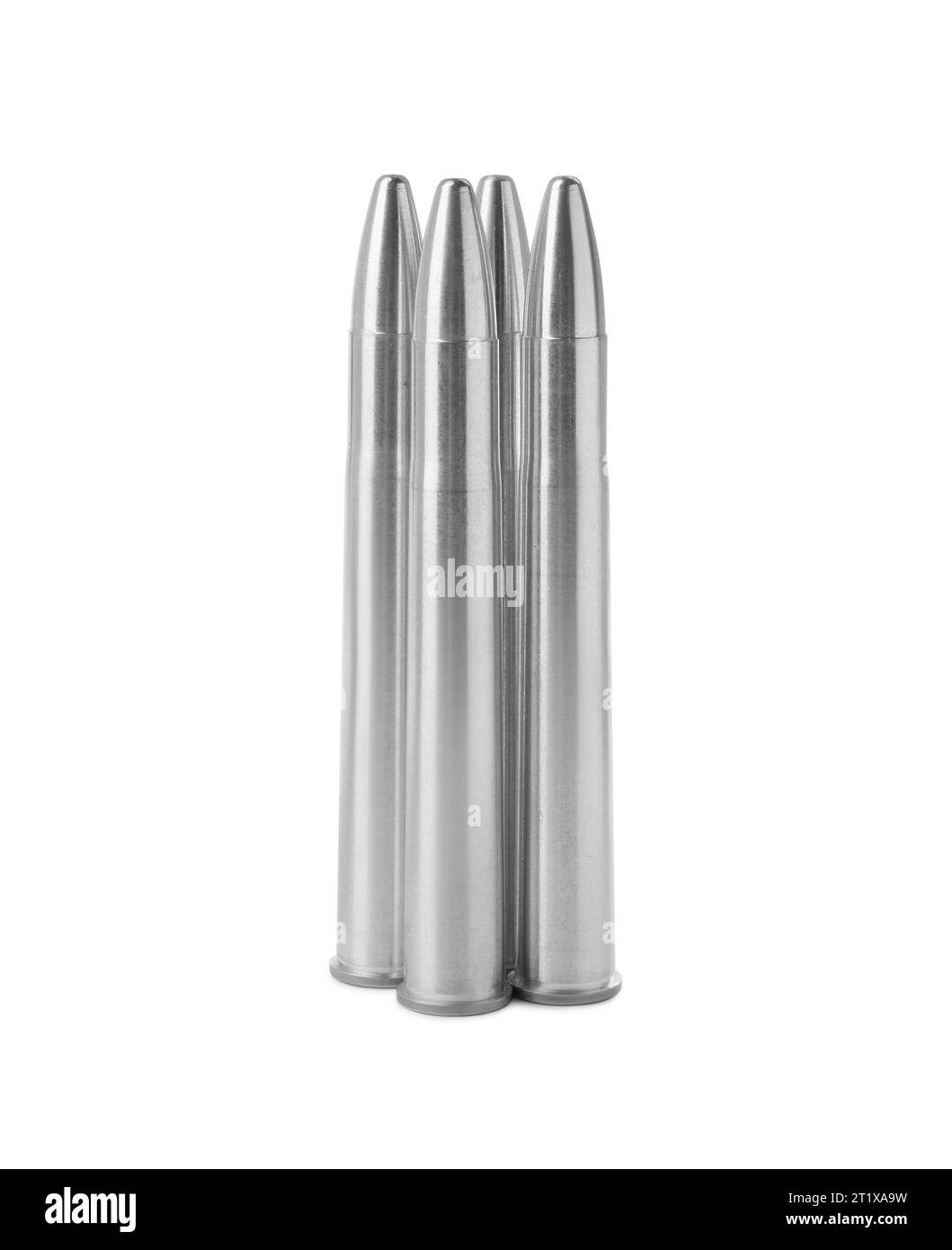 Metal bullets isolated on white. Military ammunition Stock Photo - Alamy