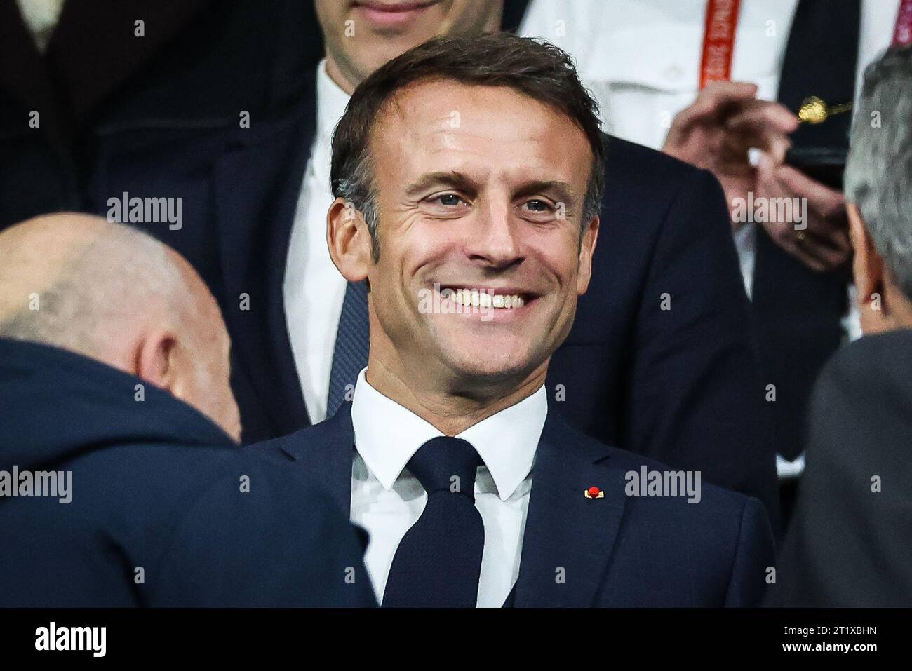 French President Emmanuel MACRON during the World Cup 2023, Quarter ...