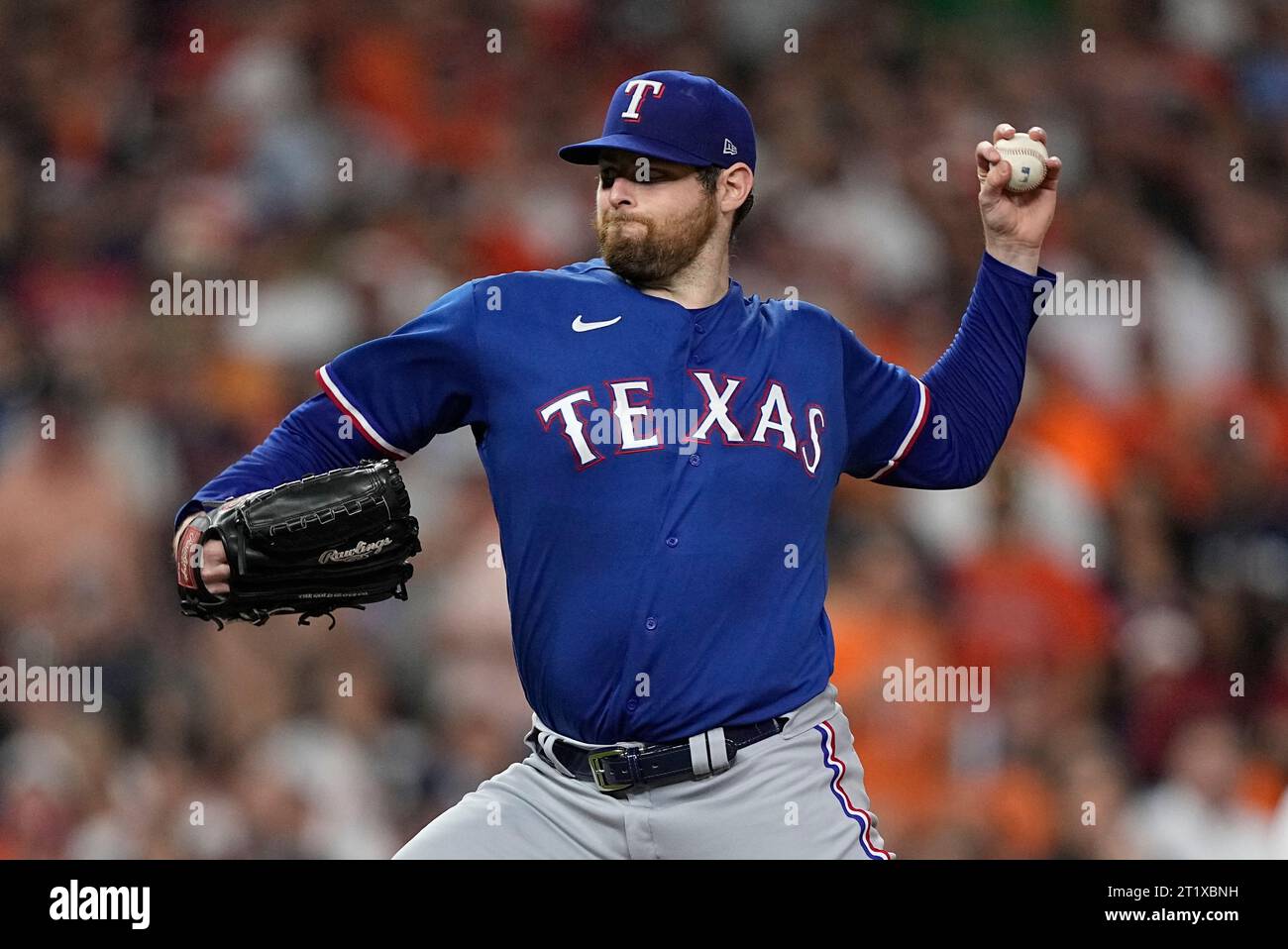 Texas Rangers starting pitcher Jordan Montgomery throws during the ...