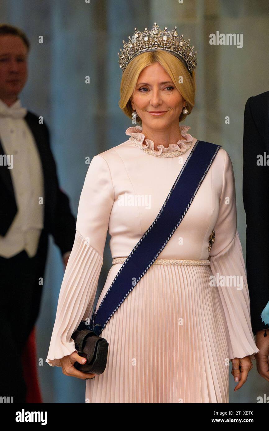 Crown Princess Marie-Chantal of Greece during a gala dinner on the ...