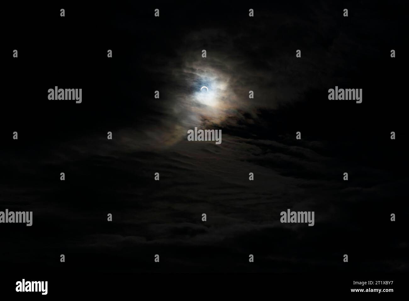 The annular eclipse on October 14th 2023 in Central Oregon, as seen ...