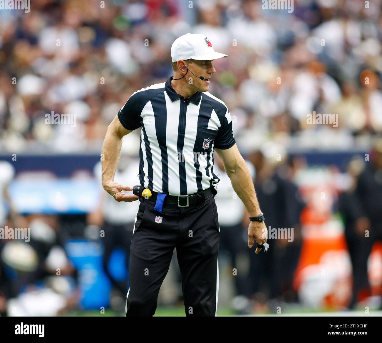 Houston, Texas, USA. October 15, 2023: Referee Alan Eck (76) during an ...