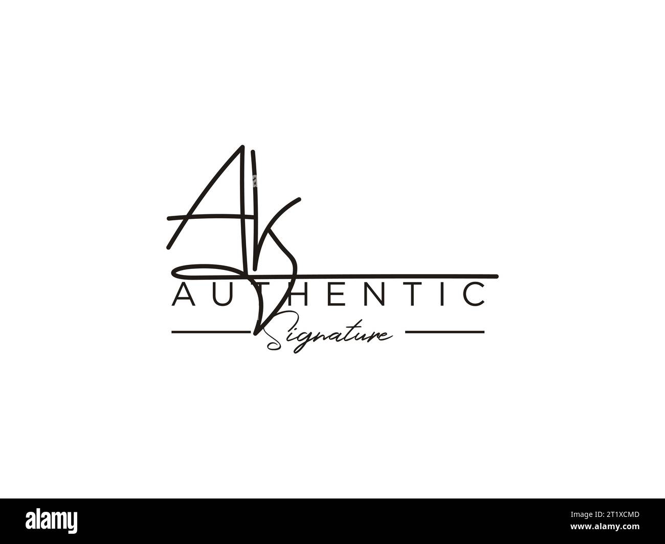 AK Signature Logo Template Vector Stock Vector Image & Art - Alamy