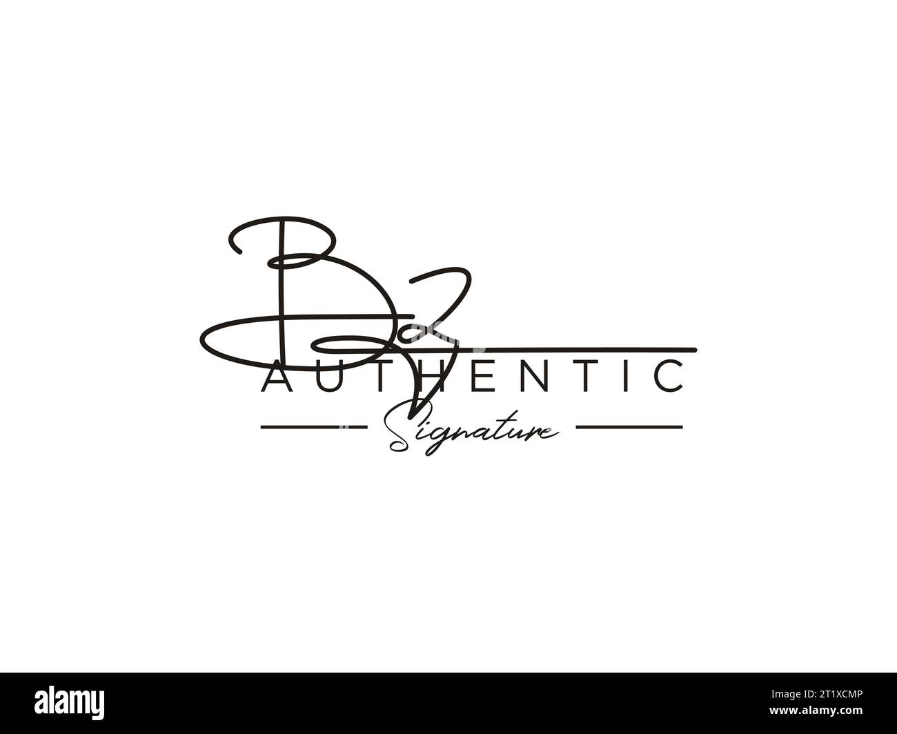 BZ Signature Logo Template Vector Stock Vector Image & Art - Alamy