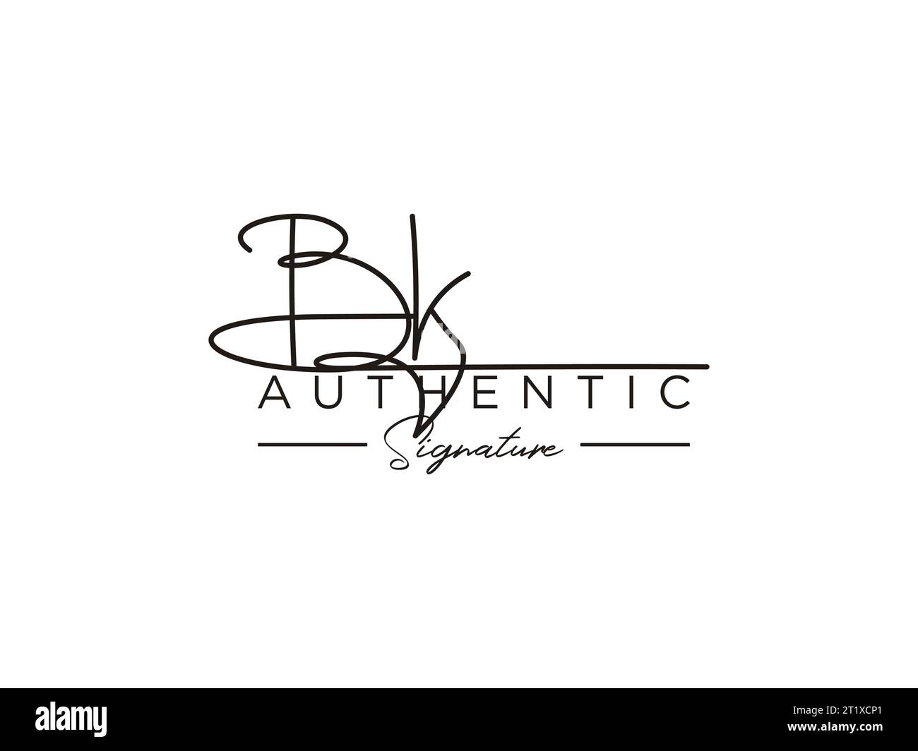 BK Signature Logo Template Vector Stock Vector Image & Art - Alamy