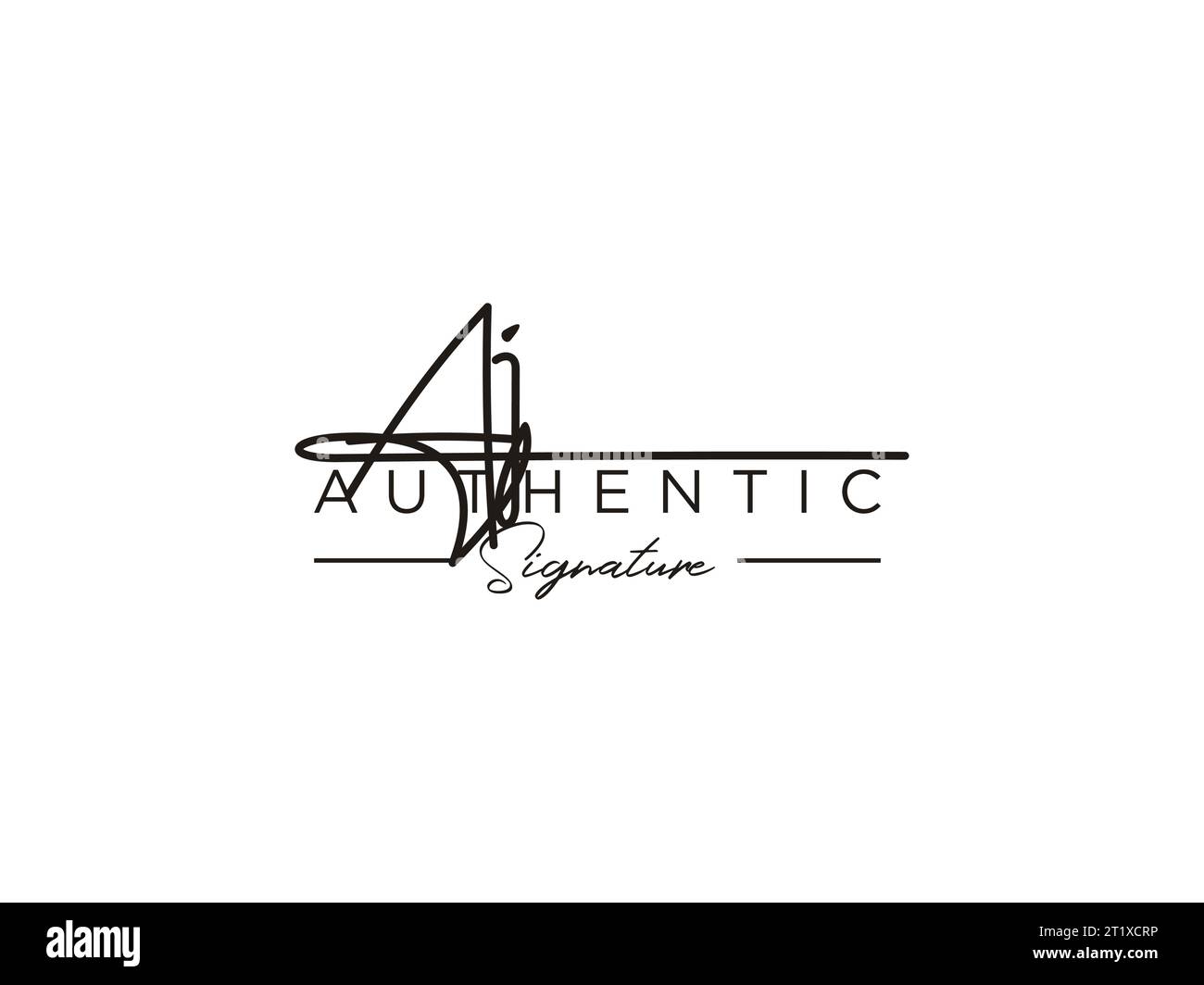 AJ Signature Logo Template Vector Stock Vector Image & Art - Alamy