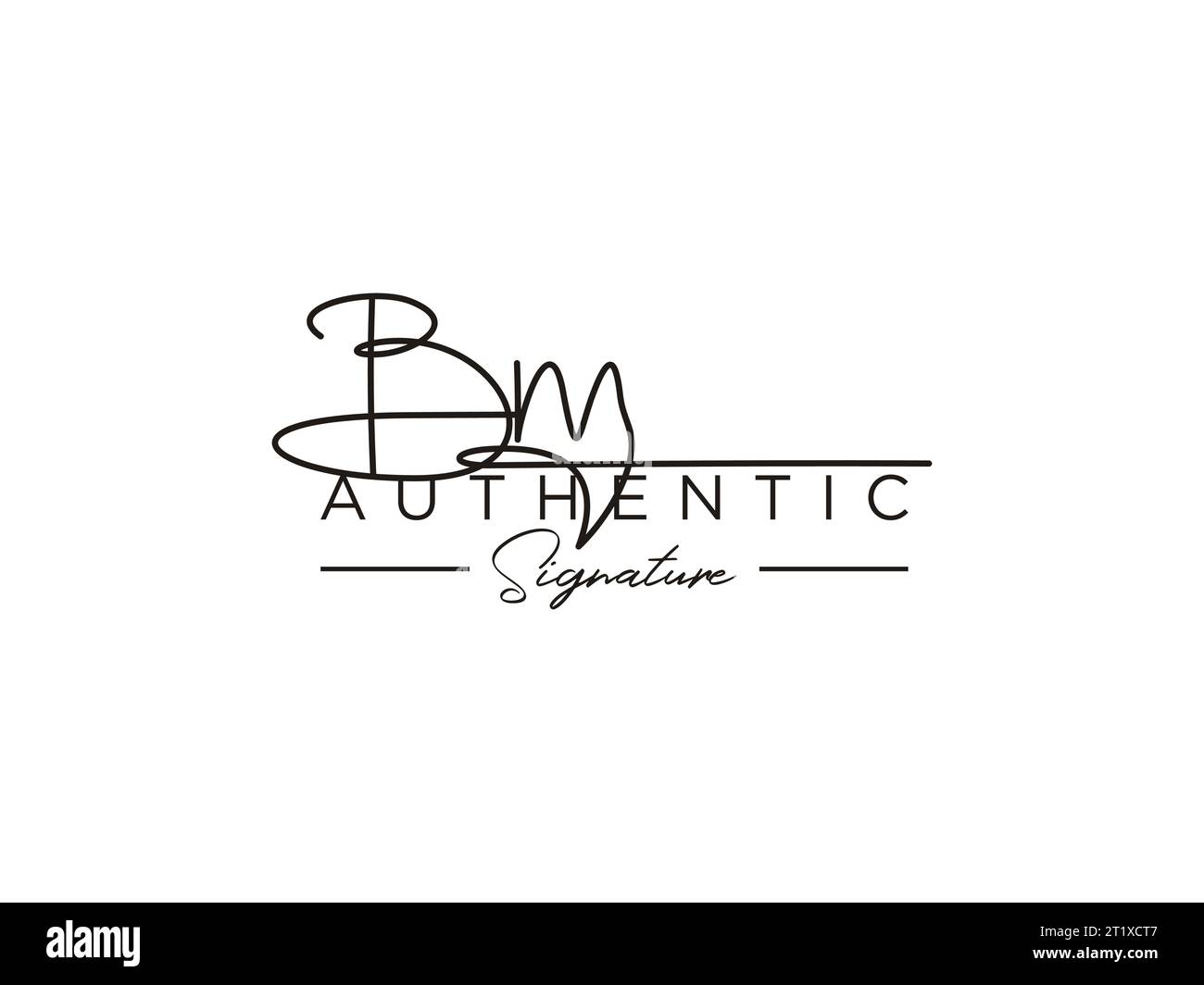 Bm signature Stock Vector Images - Alamy