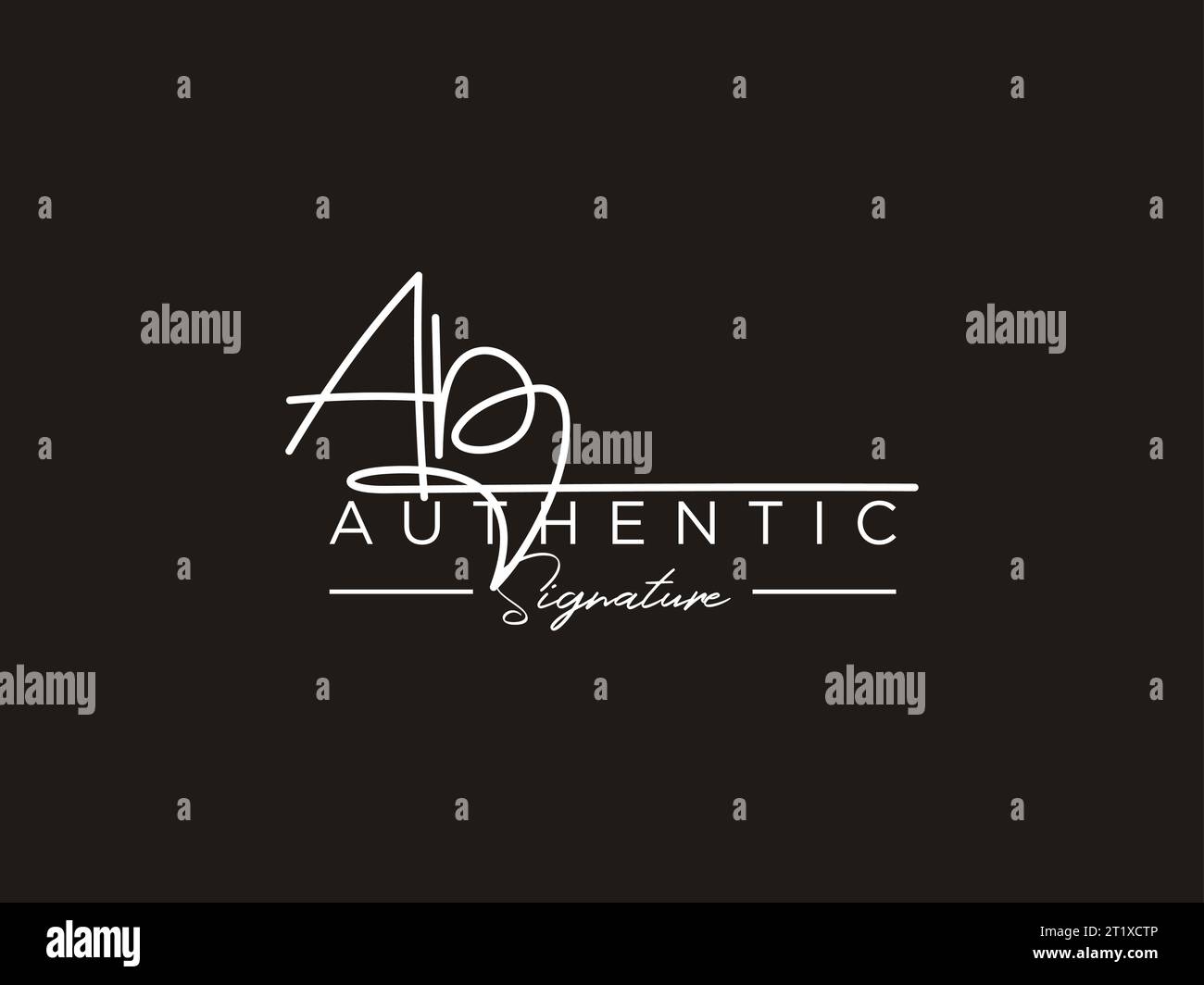 AB Signature Logo Template Vector Stock Vector Image & Art - Alamy